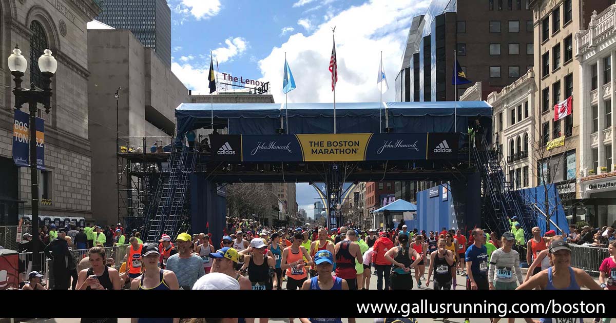Boston marathon running route information