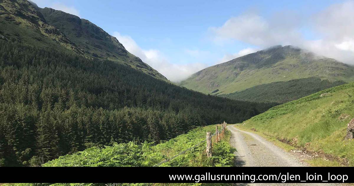 Trail running from Arrochar on the Glen Loin Loop