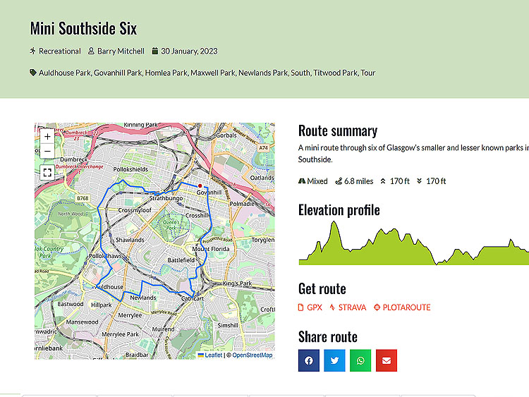 Running in Scotland feature page